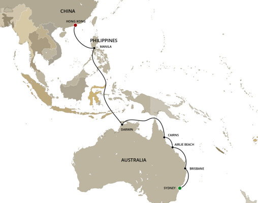 Cruises from Australia to Hong Kong - 2025 & 2026 Seasons