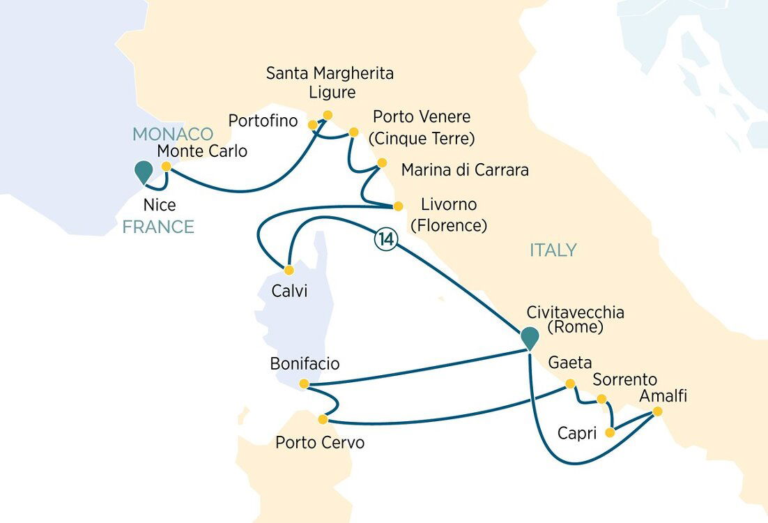 Discover the Splendours of Italian & French Coastlines - Emerald ...