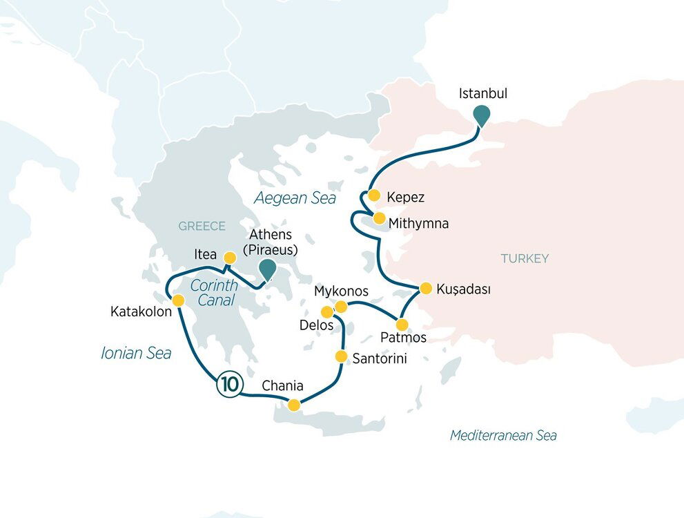 Aegean Odyssey: Athens to Istanbul - Emerald Cruises (10 Night Cruise ...