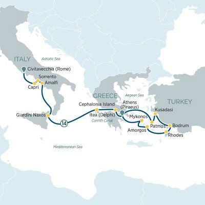 Cruises from Rome to Athens - 2024-2026 Seasons