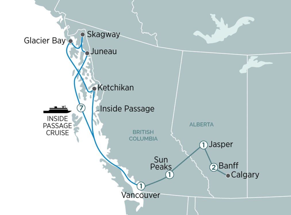 Rockies Highlights and Alaska Inside Passage Cruise - Emerald Tours (13 ...