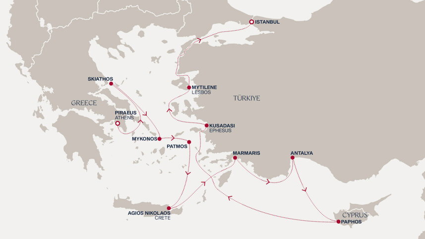 Cruises from Athens to Istanbul - 2025-2028 Seasons