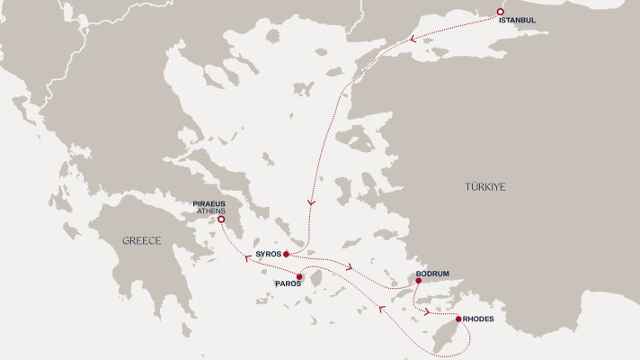 Cruises from Istanbul to Athens - 2025-2028 Seasons