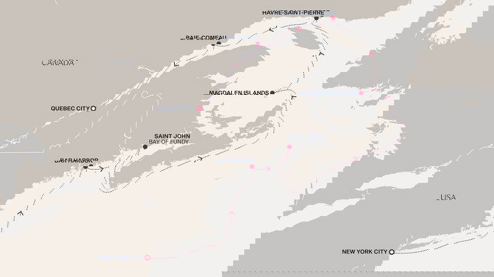 Cruises from New York to Quebec City - 2025-2027 Seasons