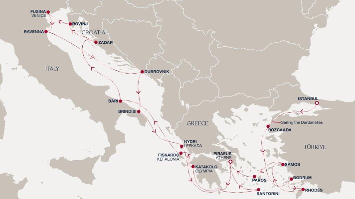 Cruises from Istanbul to Athens - 2025-2027 Seasons