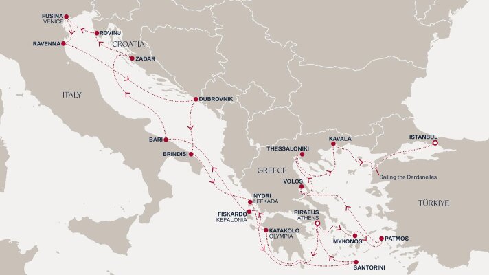 Cruises from Athens to Istanbul - 2025-2027 Seasons