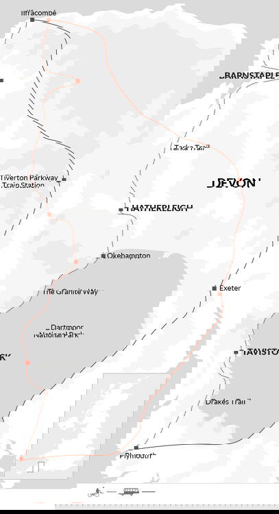 Cycle Devon - Coast to Coast - Explore (4 Days From Tiverton to Plymouth)