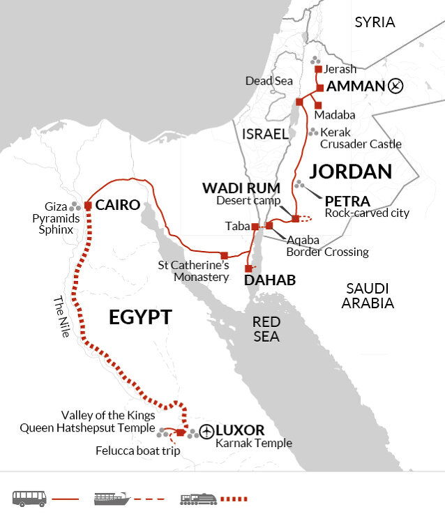 Jordan & Egypt - Petra to the Pyramids - Explore (15 Days From Amman to ...