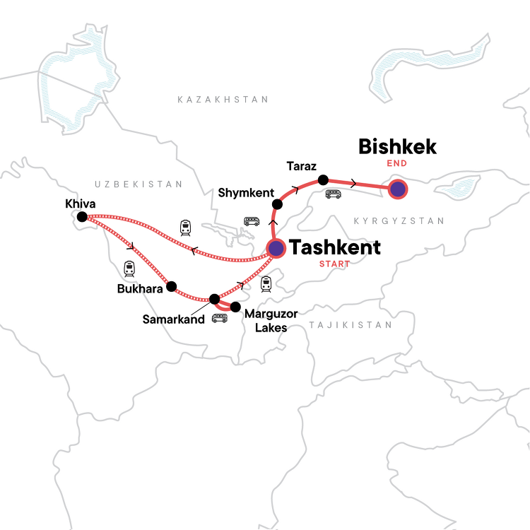 Central Asia: Uzbekistan, Tajikistan, Kazakhstan & Kyrgyzstan - G Adventures (15 Days From ...