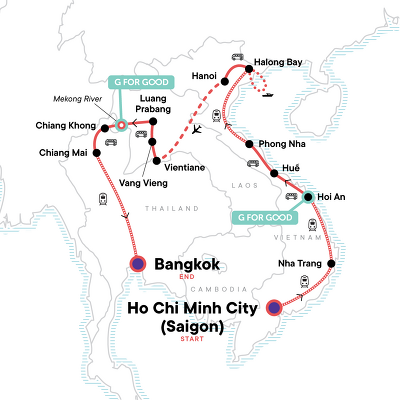 Tours from Ho Chi Minh City to Bangkok - 2025-2029 Seasons