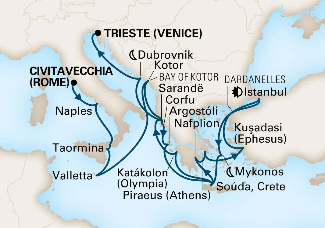 Malta, Sicily, Athens & Adriatic: Naples & Mykonos - Holland America ...