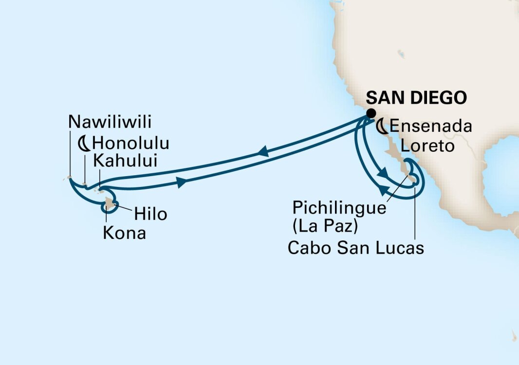 Baja Peninsula & Circle Hawaii Collector - Holland America (24 Night ...