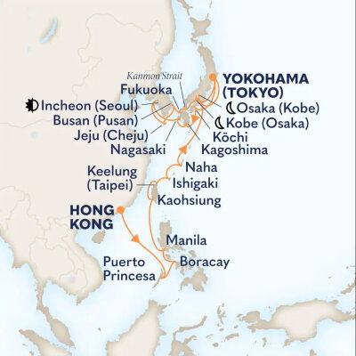 Cruises from Hong Kong to Japan - 2025-2027 Seasons