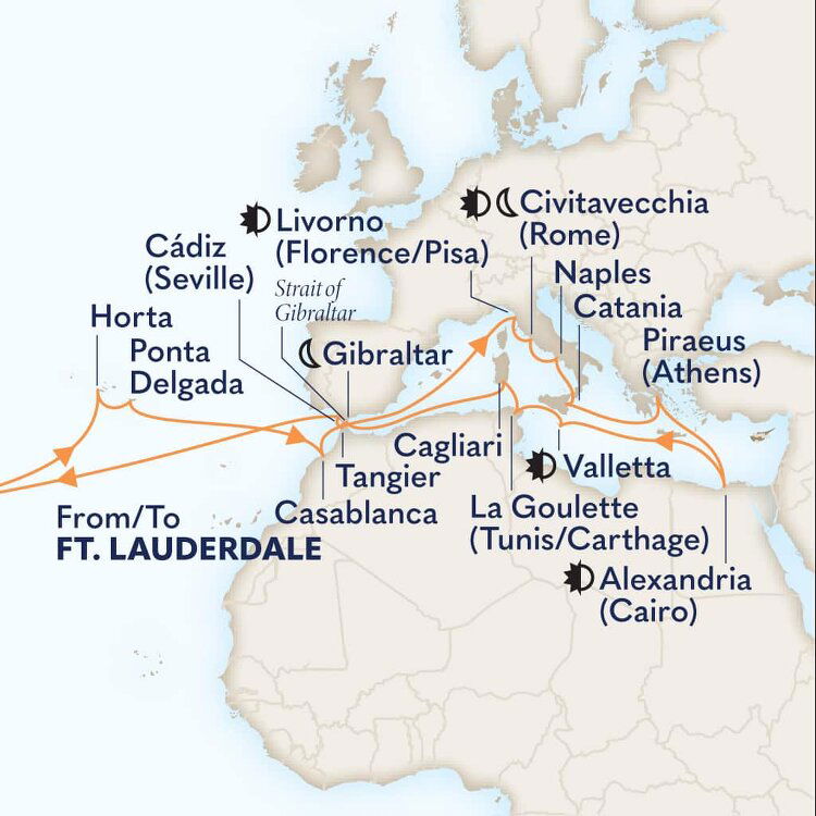 Ultimate Mediterranean & Atlantic Passage - Holland America (42 Night ...