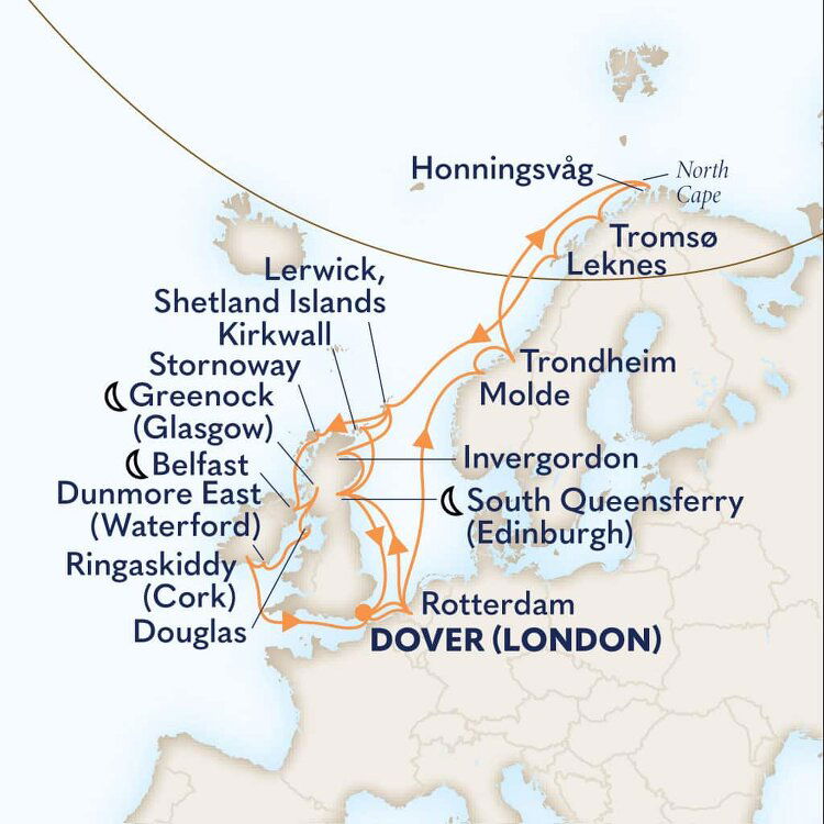 British Isles & Arctic Circle: Belfast & Edinburgh - Holland America ...