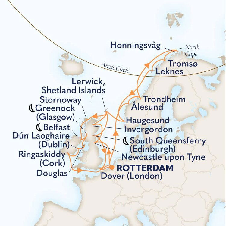 British Isles & Arctic Circle: Belfast & Edinburgh - Holland America ...