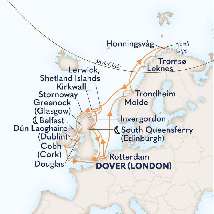 British Isles & Arctic Circle: Belfast & Edinburgh - Holland America ...