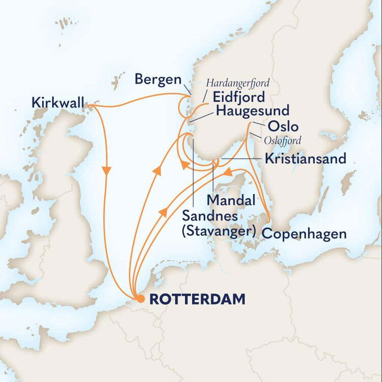 Norwegian Fjords With Scotland And Copenhagen - Holland America (14 Night Roundtrip Cruise from ...
