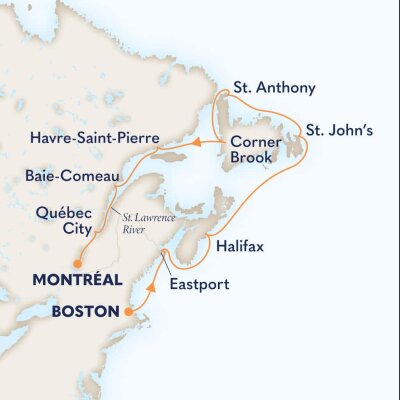 Cruises from Boston to Montreal - 2025-2027 Seasons