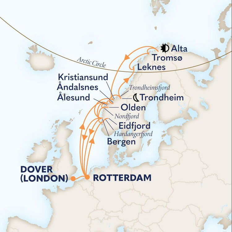 Norwegian Fjords With Nordfjord & Northern Lights - Holland America (21 Night Roundtrip Cruise ...