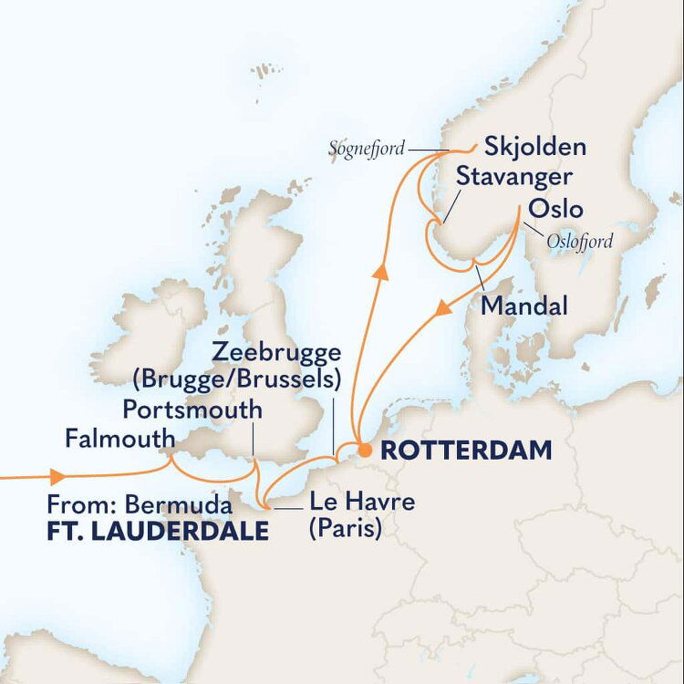 Norwegian Fjords Crossing With History Channel - Holland America (22 Night Cruise from Fort ...