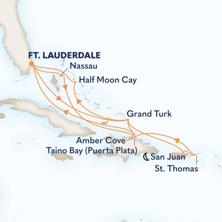 Eastern Caribbean: Bahamas & San Juan - Holland America (14 Night ...