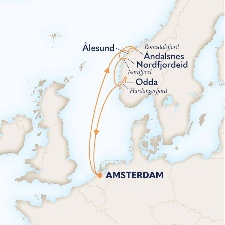 Norwegian Fjords & Romsdalsfjord With History Channel - Holland America (7 Night Roundtrip ...