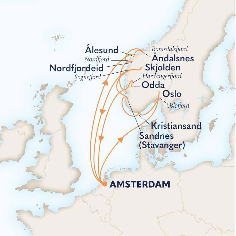 Norwegian Fjords & Romsdalsfjord With History Channel - Holland America (14 Night Roundtrip ...