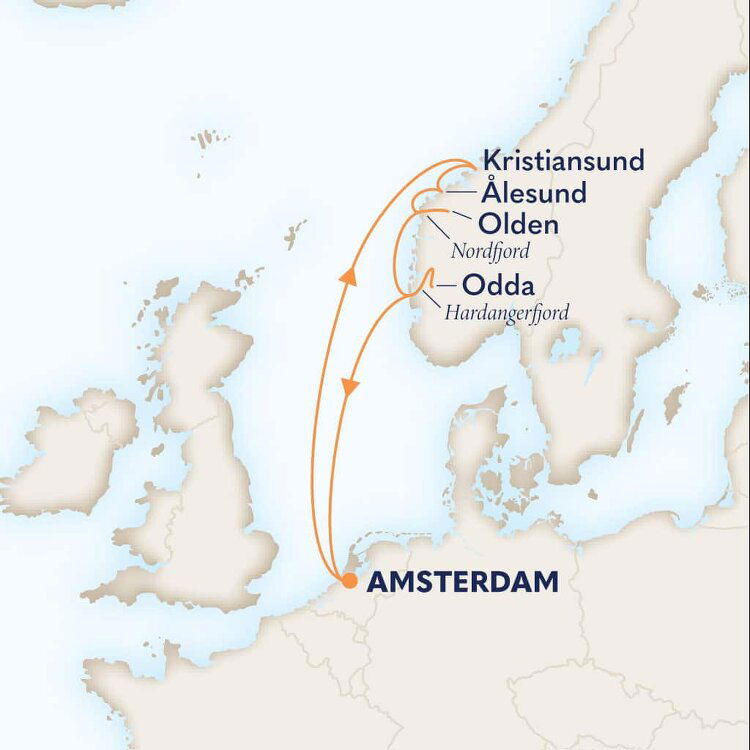 Norwegian Fjords & Nordfjord With History Channel - Holland America (7 Night Roundtrip Cruise ...