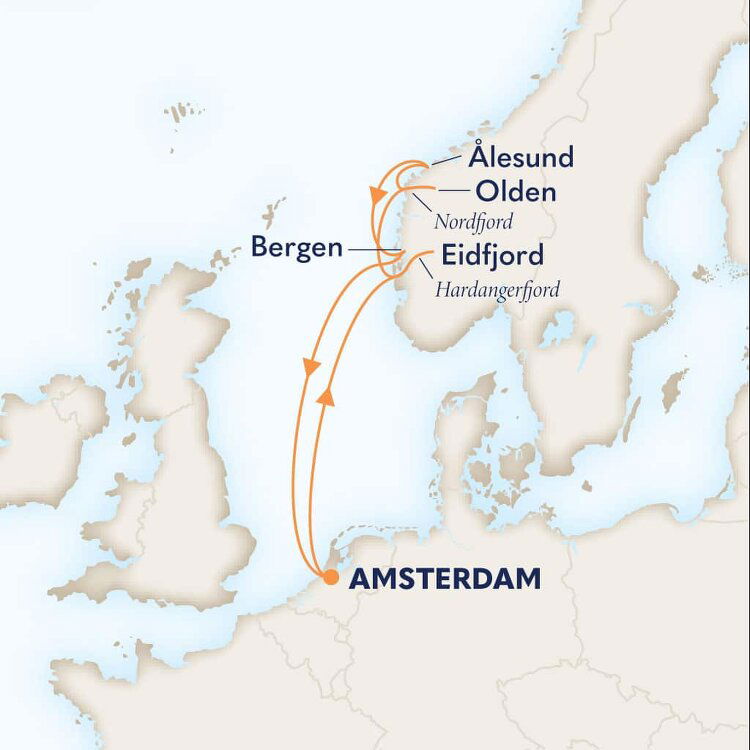 Norwegian Fjords & Nordfjord With History Channel - Holland America (7 Night Roundtrip Cruise ...