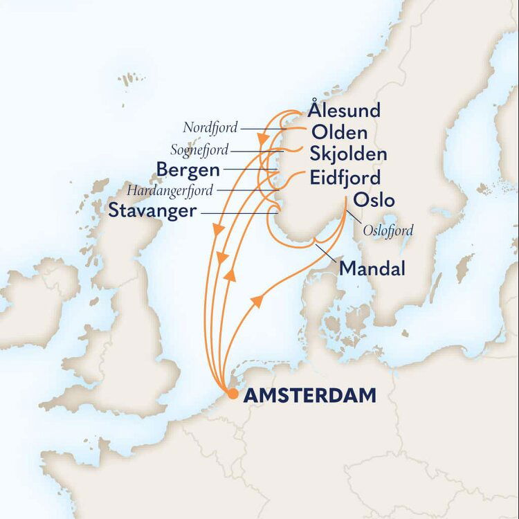 Norwegian Fjords & Nordfjord With History Channel - Holland America (14 Night Roundtrip Cruise ...