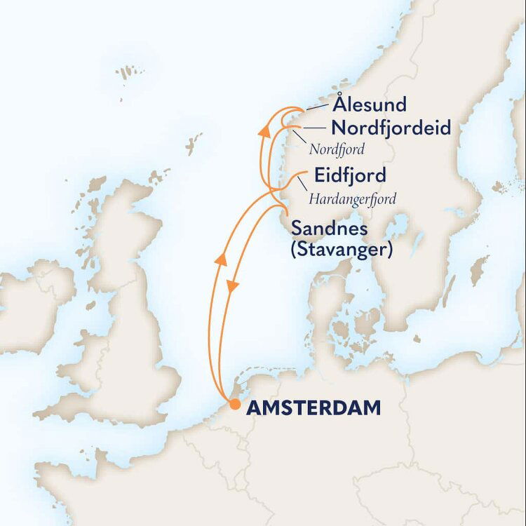 Norwegian Fjords & Nordfjord With History Channel - Holland America (7 Night Roundtrip Cruise ...