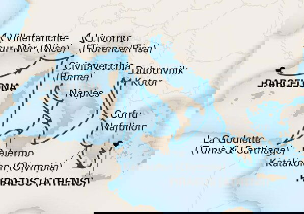 Cruises from Barcelona to Athens | 2021 & 2022 Seasons