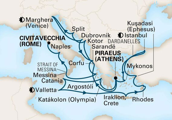 Cruises from Athens to Rome - 2023-2026 Seasons
