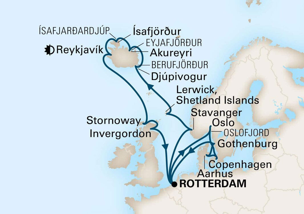 Scandinavian Fjords, Capitals & Northern Isles - Holland America (21 Night Roundtrip Cruise from ...