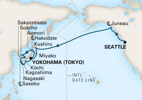 Cruises from USA to Japan - 2023-2025 Seasons