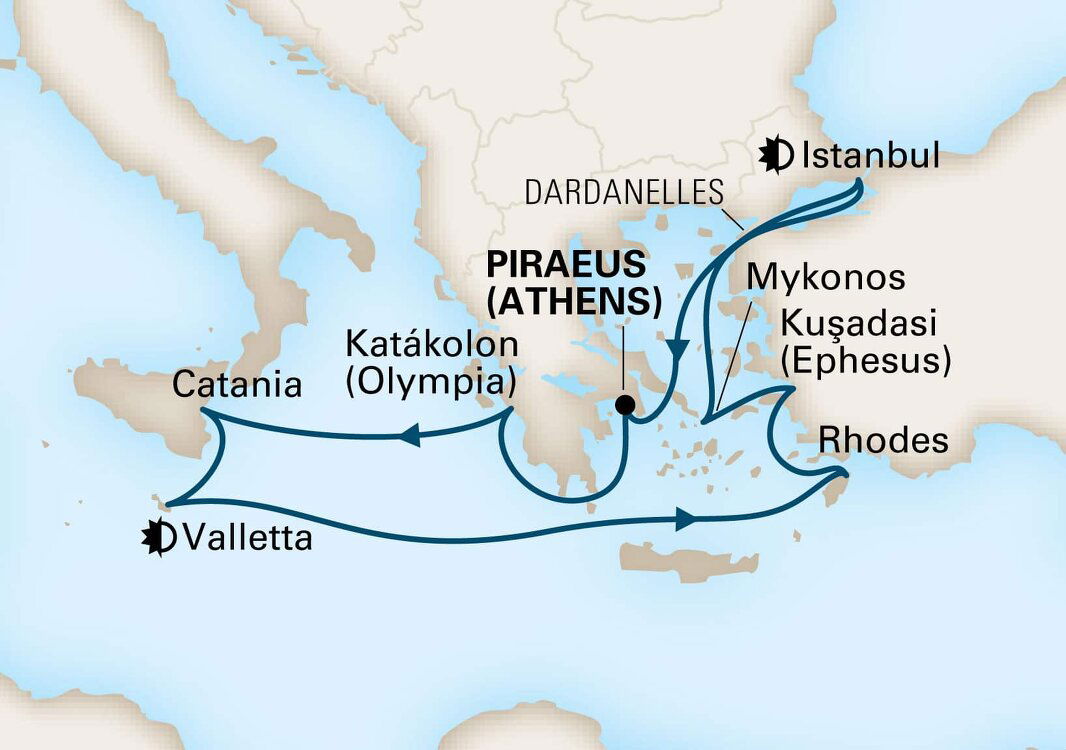 Malta, Sicily & Aegean Jewels: Istanbul Overnight - Holland America (14 ...