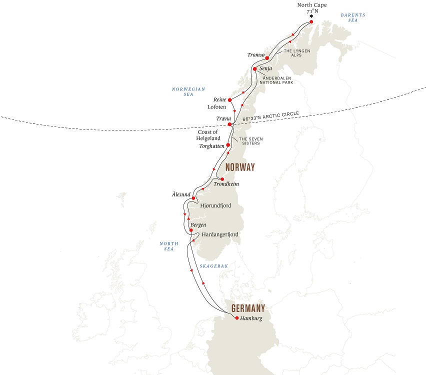 Expedition Cruise To The Norwegian Coast From Hamburg - Hurtigruten (14 ...