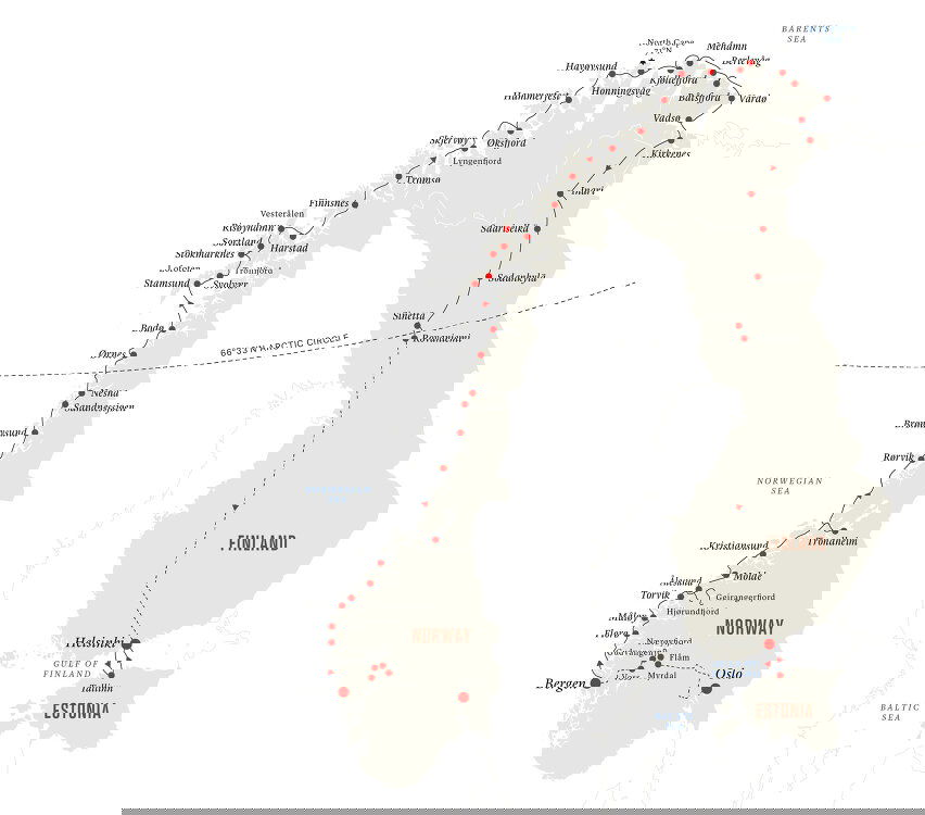 Follow The Lights (Northbound) - Hurtigruten (17 Night Cruise from Oslo ...