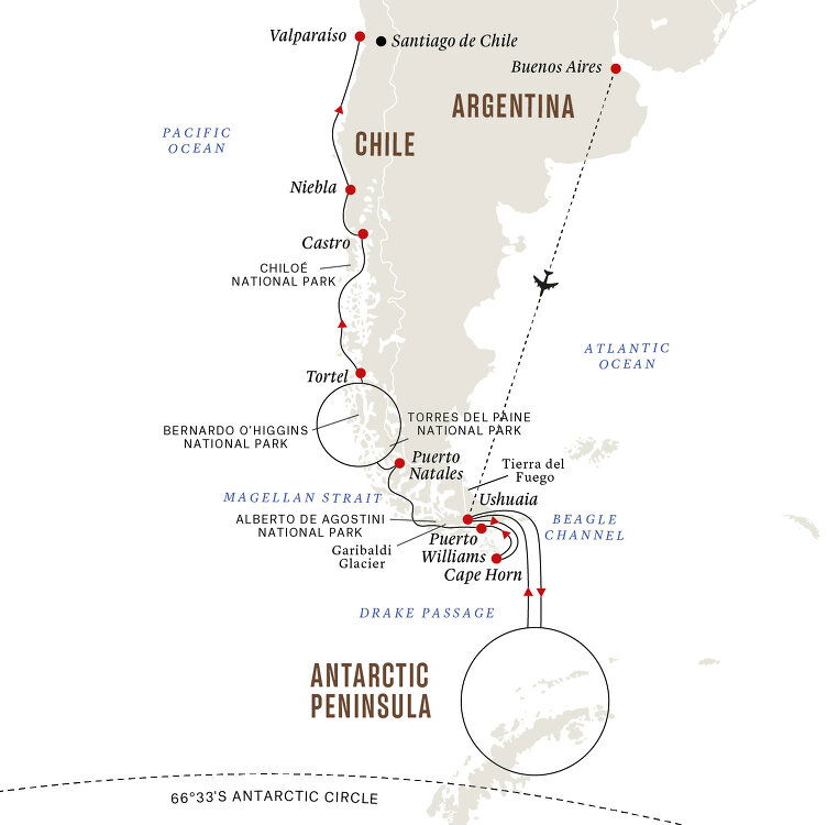 Antarctica, Patagonia & Chilean Fjords Expedition - HX Expeditions (25 ...