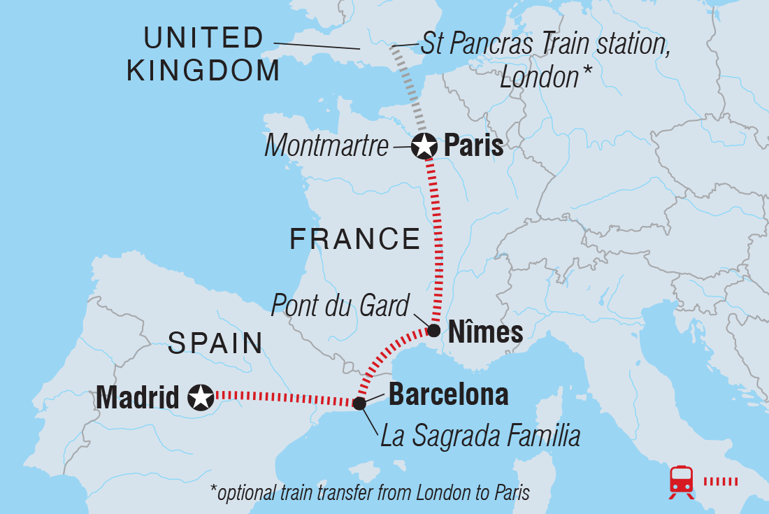 Paris to Madrid by Rail - Intrepid (8 Days From Paris to Madrid)