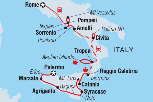 Tours from Rome to Palermo - 2023 & 2024 Seasons