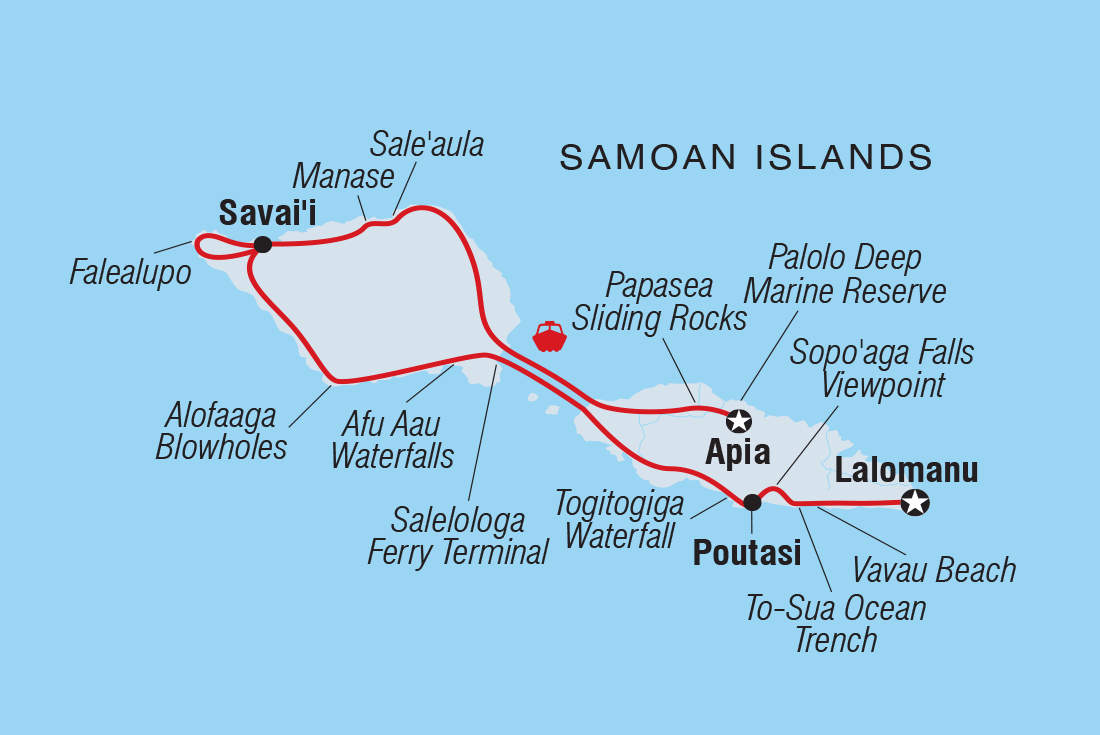 Samoa Adventure - Intrepid (8 Days From Apia to Lalomanu)