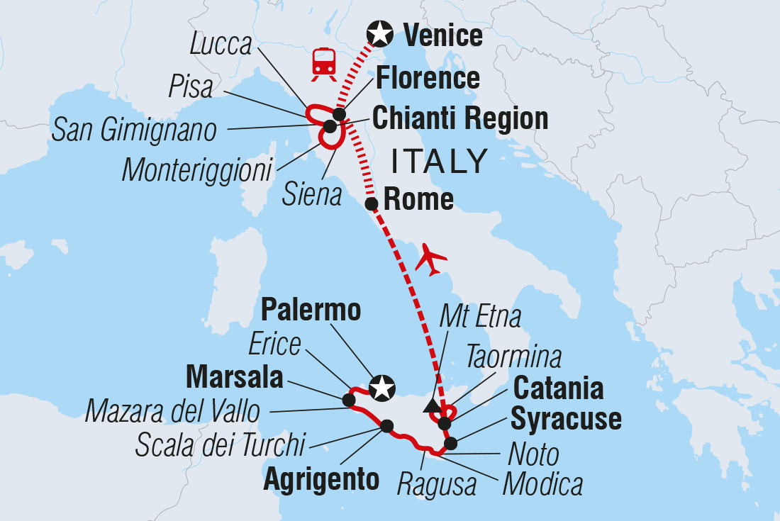 Premium Sicily and Tuscany - Intrepid (17 Days From Palermo to Venice)