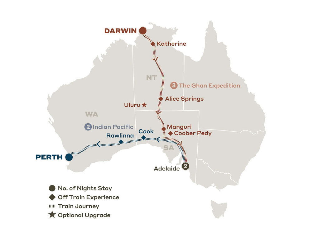 The Ghan Expedition and Indian Pacific - Journey Beyond (8 Days From ...