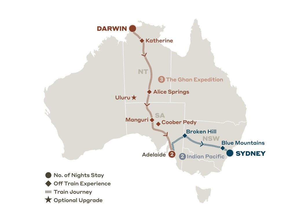 The Ghan Expedition and Indian Pacific - Journey Beyond (8 Days From ...
