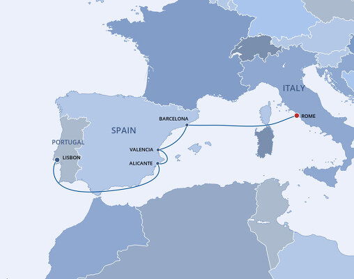 Cruises from Portugal to Italy - 2024-2026 Seasons