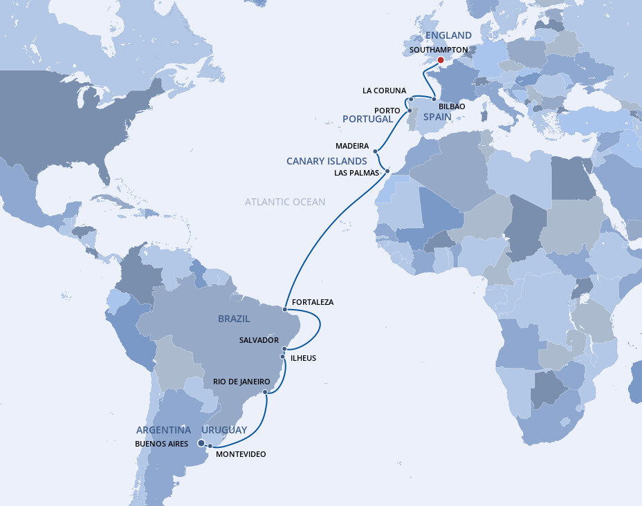 MSC Grand Voyages - MSC Cruises (22 Night Cruise from Buenos Aires to ...
