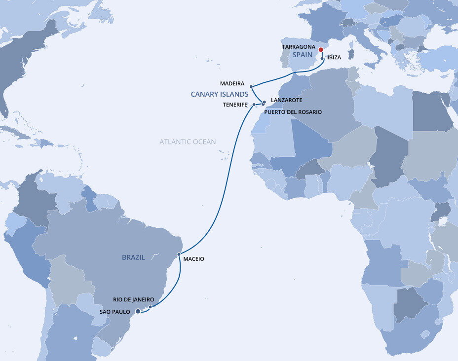 MSC Grand Voyages - MSC Cruises (17 Night Cruise from Santos to Barcelona)