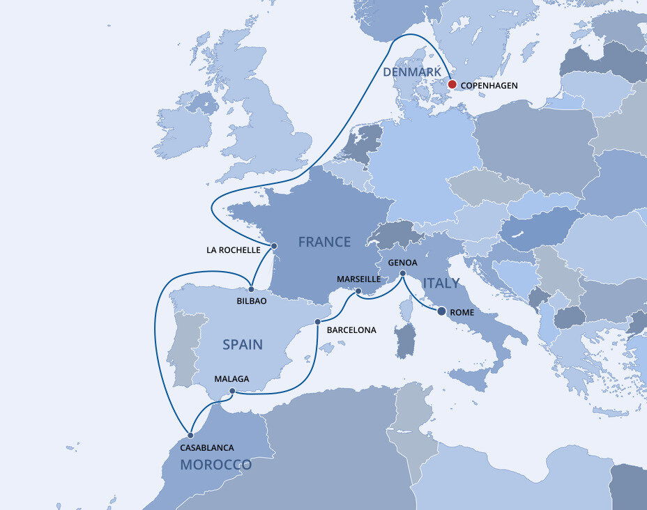 Western Europe - MSC Cruises (13 Night Cruise from Rome to Copenhagen)